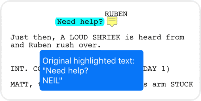 Transfer Notes | Scriptation PDF Annotation App for Film, TV Production