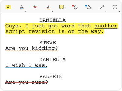 Annotations | Scriptation PDF Annotation App for Film, TV Production