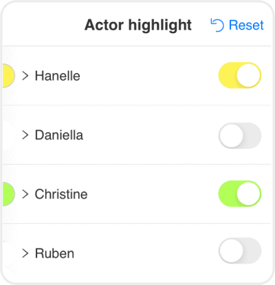 Actor Highlight | Scriptation PDF Annotation App for Film, TV Production