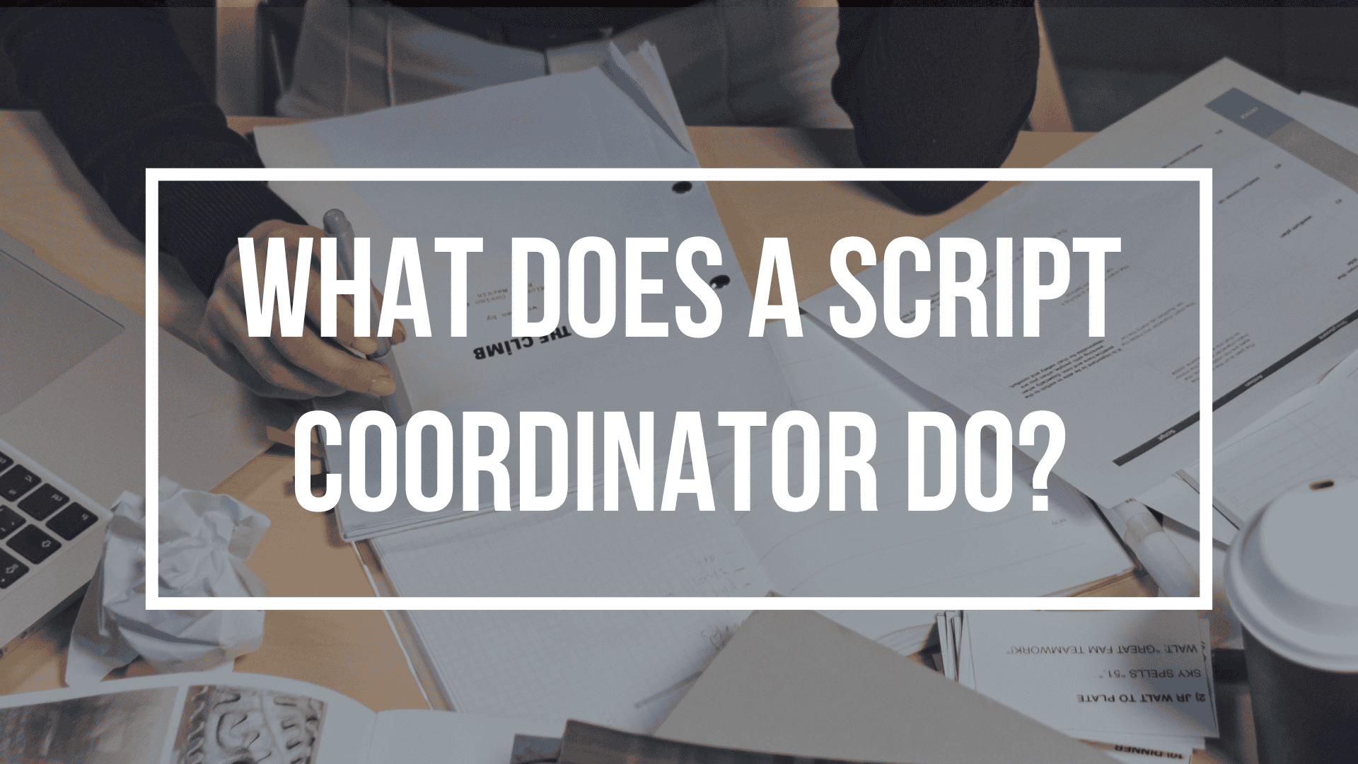 What's a "Script Coordinator"?